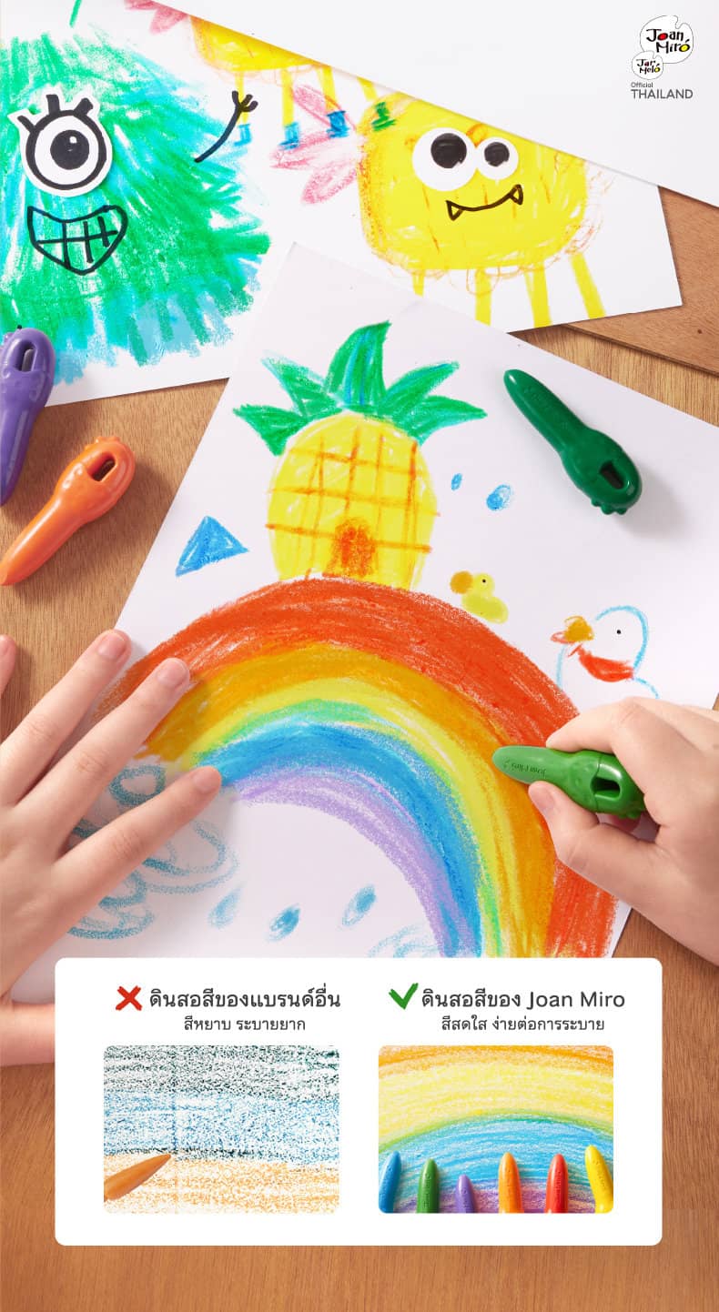 Key crayons สีเทียนแท่งอ้วน จับถนัด ไม่เปื้อนมือ - Joan Miro Thailand ...