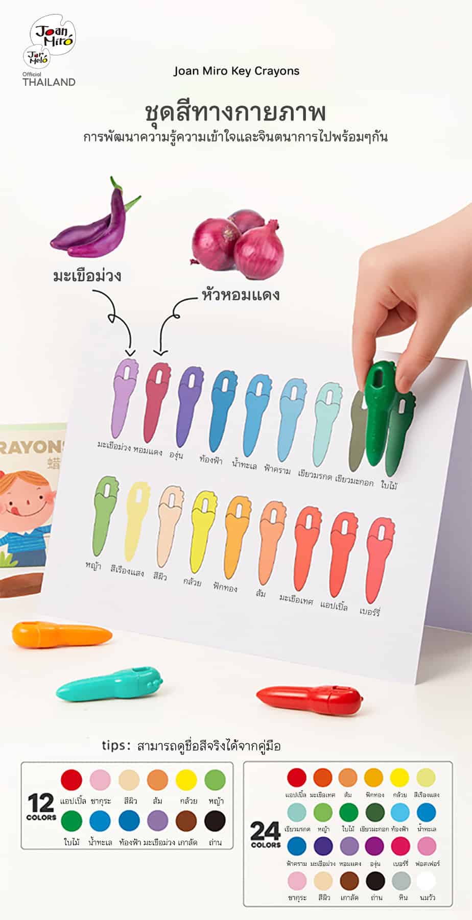 Key crayons สีเทียนแท่งอ้วน จับถนัด ไม่เปื้อนมือ - Joan Miro Thailand ...