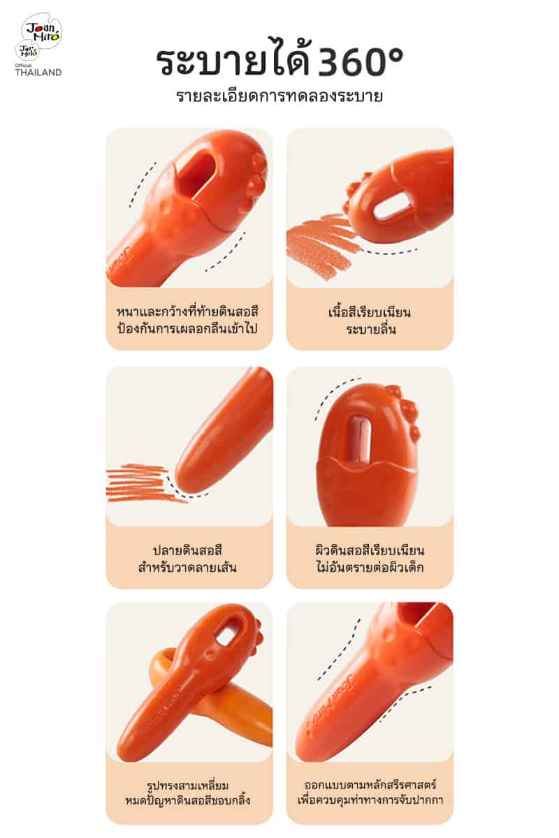 Key crayons สีเทียนแท่งอ้วน จับถนัด ไม่เปื้อนมือ - Joan Miro Thailand ...